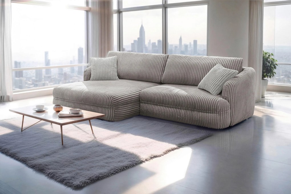 XXXLutz ROHOVÁ SEDAČKA, textil, šedohnědá MID.YOU - Sedací soupravy - 000694008207