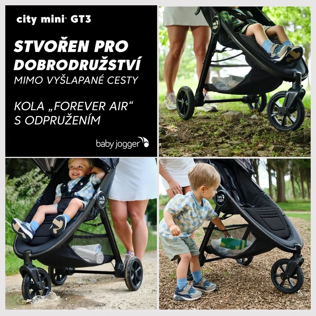 Baby Jogger BabyJogger CITY MINI GT 3 vč. madla - RICH BLACK
