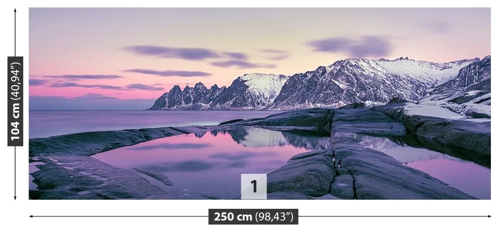 Fototapeta Zimní fjord 104x70