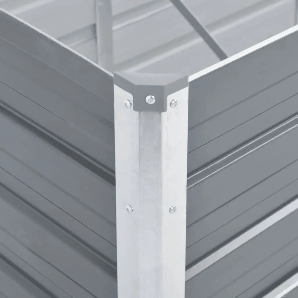 vidaXL Vyvýšený záhon pozinkovaná ocel 320 x 80 x 77 cm [44844] Barva: Šedá