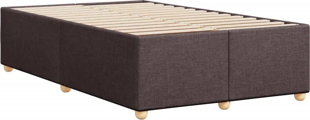 Rám postele bez matrace tmavě hnědá 120 x 200 cm textil 3284725