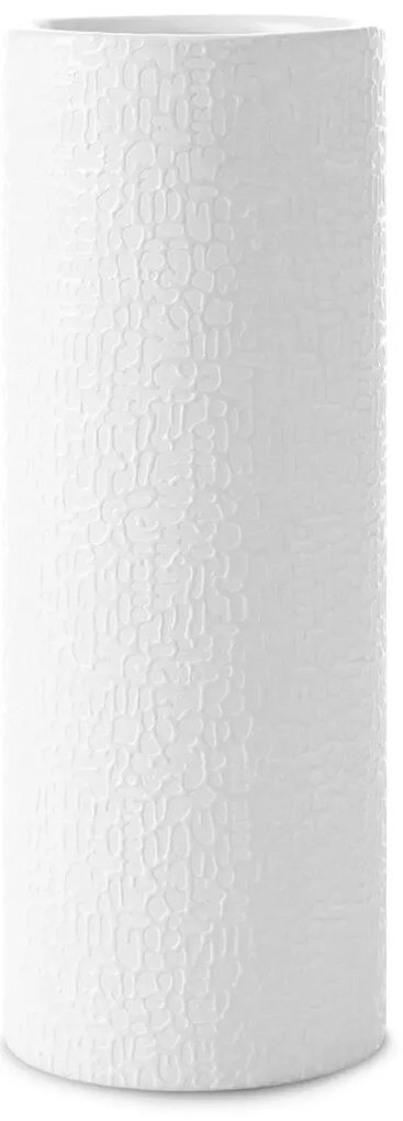 KERAMICKÁ VÁZA RISO (FI) 11X30 CM BÍLÁ