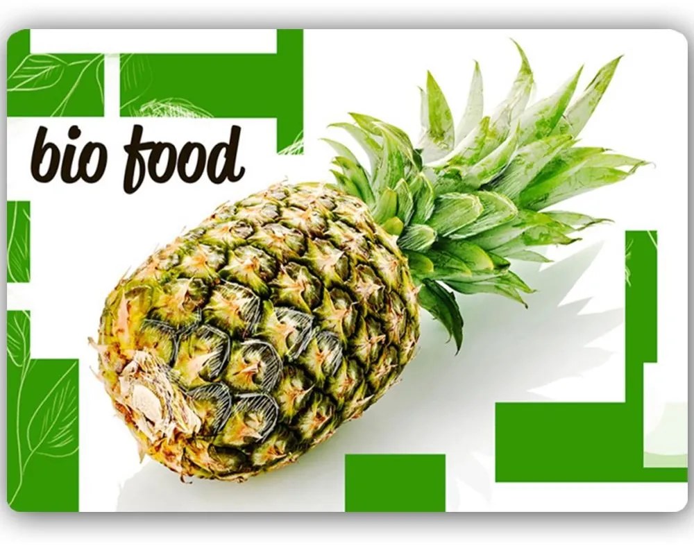 CARO Kovový obraz - Pineapple 60x40 cm