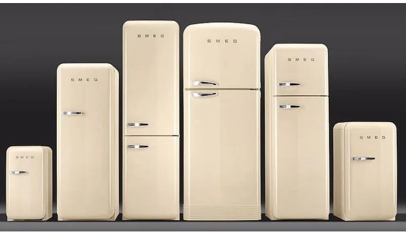 SMEG 50's RS chladnička s mrazícím boxem 244l/26l otv.levé 153x60 cm bílá