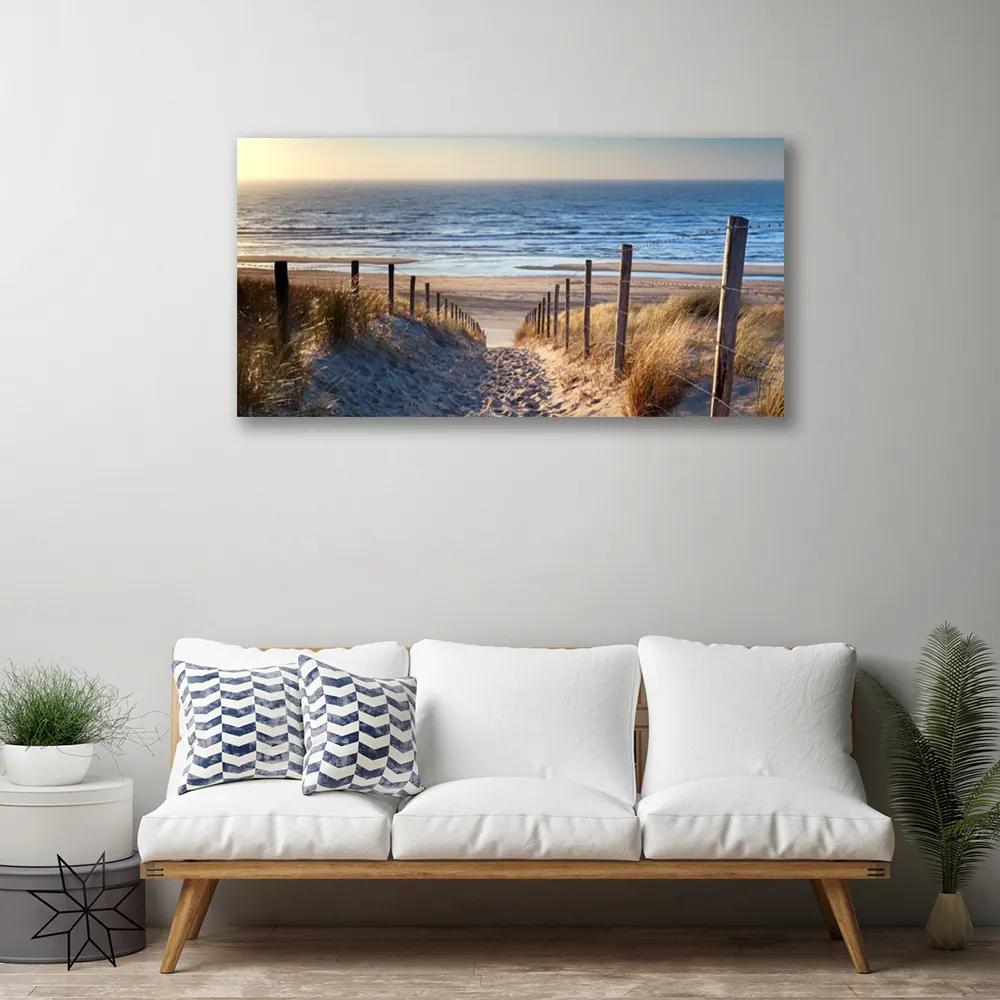Obraz na plátně Pláž Stezka Krajina 100x50 cm