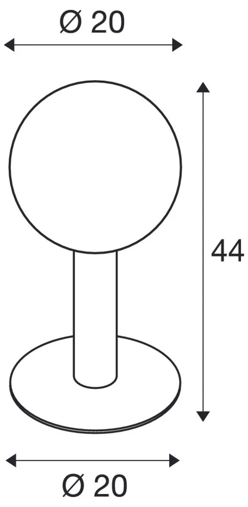 SLV 1002000 Gloo Pure 44, venkovní sloupkové svítidlo, 1x E27 max 23W, antracit, výška 44cm, IP44