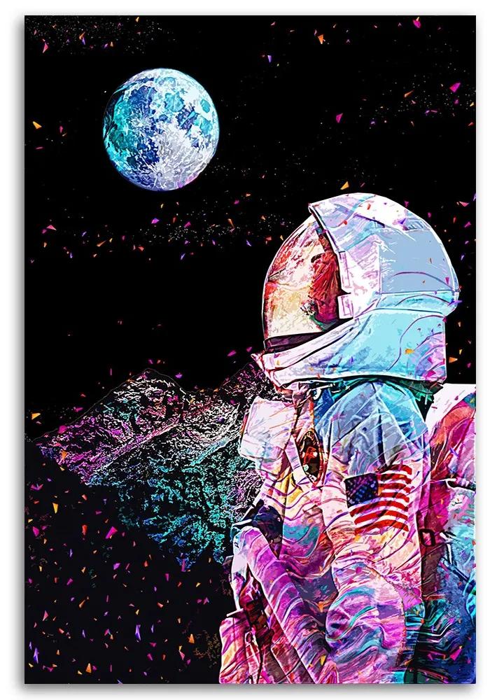 Gario Obraz na plátně Astronaut a pohled na planetu - Gab Fernando Rozměry: 40 x 60 cm