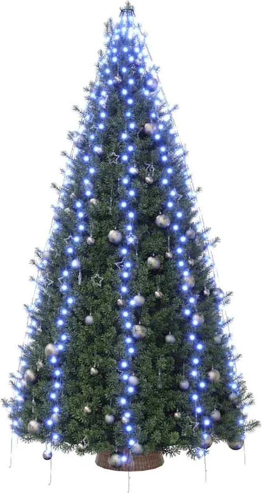 Světelná síť na vánoční stromek 400 modrých LED diod 400 cm 328893
