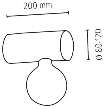 Spot-Light 6994151 - Nástěnné svítidlo TRABO 1xE27/25W/230V