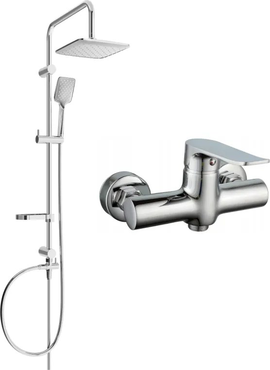 Mexen Sven sprchový set s dešťovou sprchou a sprchovou baterií Pecos, chromová, 72740262-00