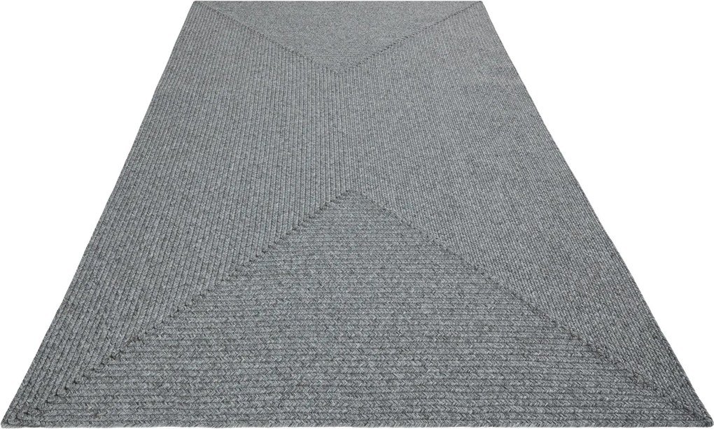 Kusový koberec Braided 105551 Light Grey – na von aj na doma, 120x170, šedá, chodba / predsieň, Hanse Home