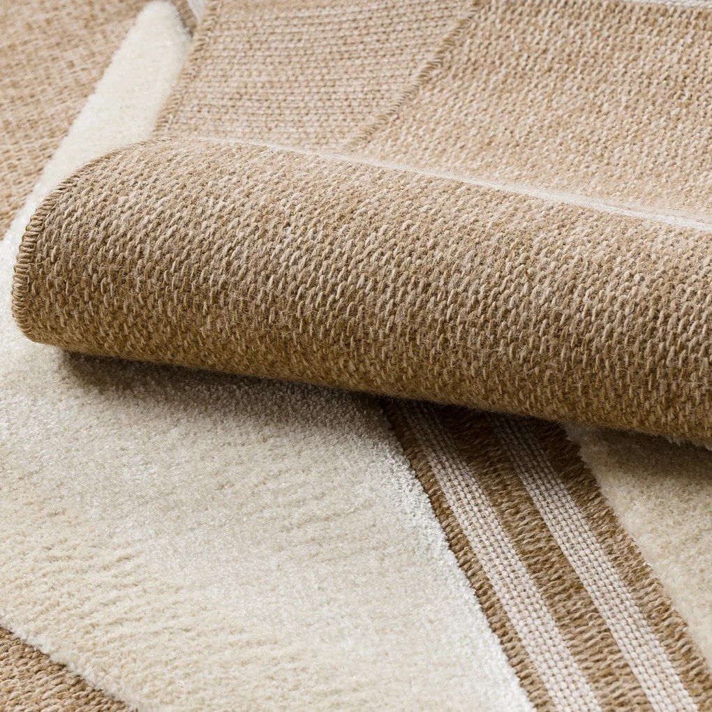 Dywany Łuszczów, Kusový koberec Spark 0698A beige/cream, 120x170, béžová, chodba / předsíň
