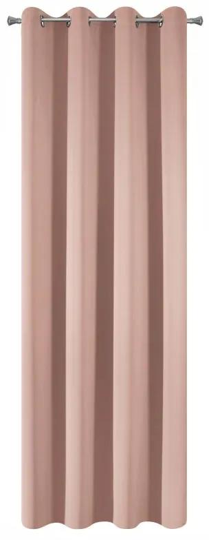 Dekorační závěs s kroužky "BLACKOUT" zatemňující SIERRA 135x250 cm, růžová, (cena za 1 kus) MyBestHome