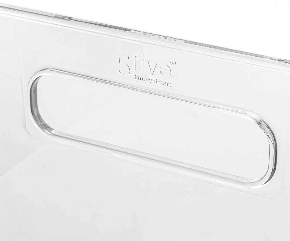 5Five® Transparentní box, víceúčelový, s madly SELENA, 31x15x15