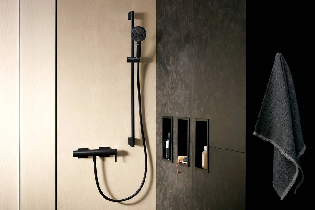 Hansgrohe Tecturis E, páková sprchová baterie, černá matná, HAN-73620670