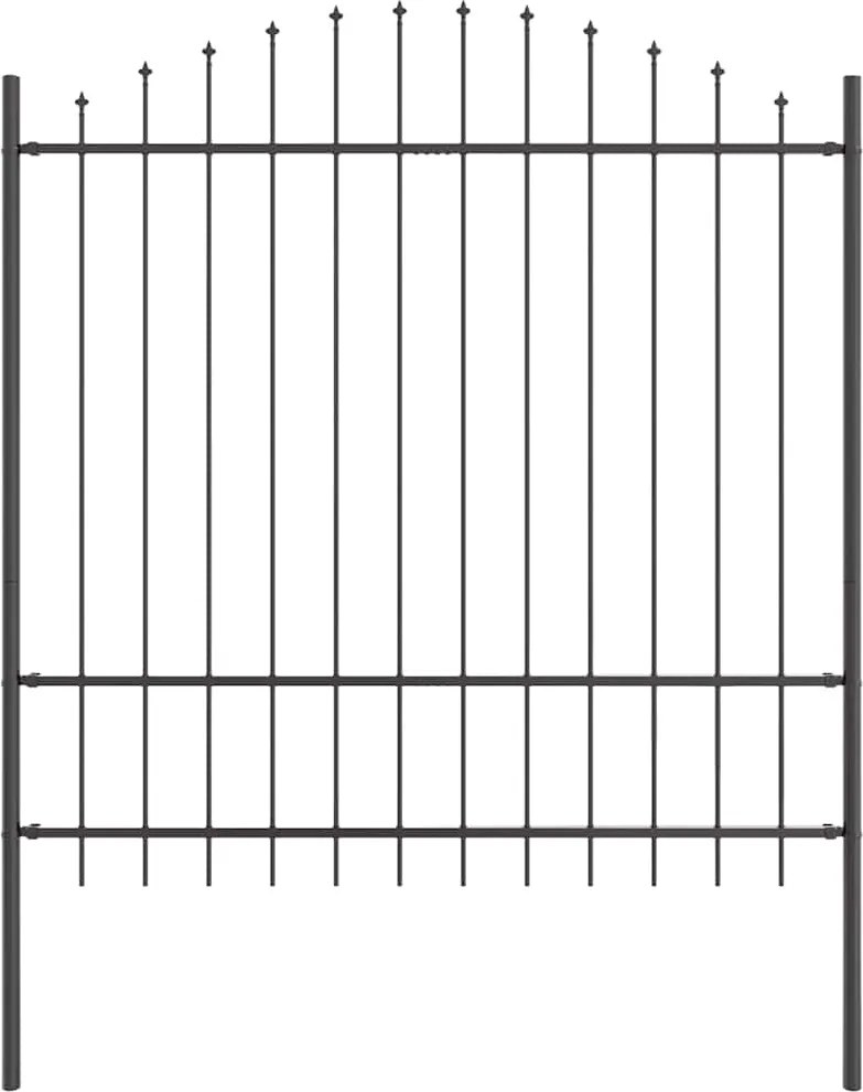 Zahradní plot WOERDEN 8 ks 170 x 215 cm Práškově lakovaná ocel 3360134