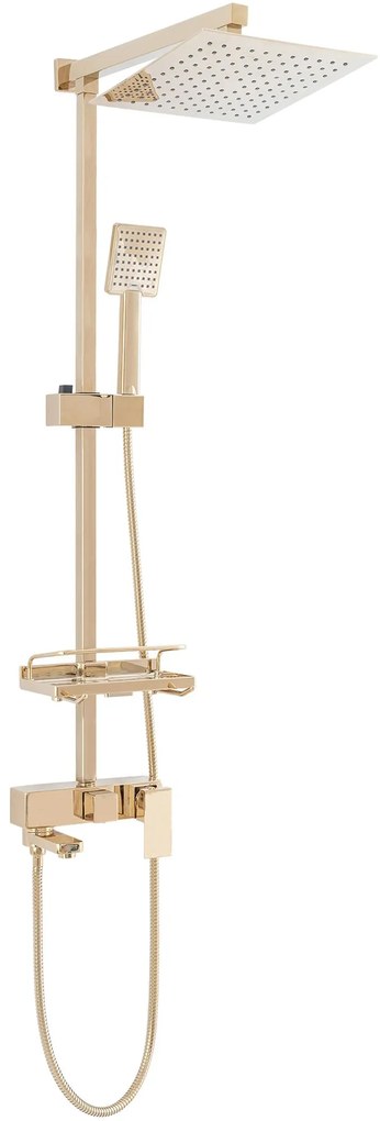 Rea Jack - sprchový set s otočným vanovým výtokem, zlatá, REA-P7008