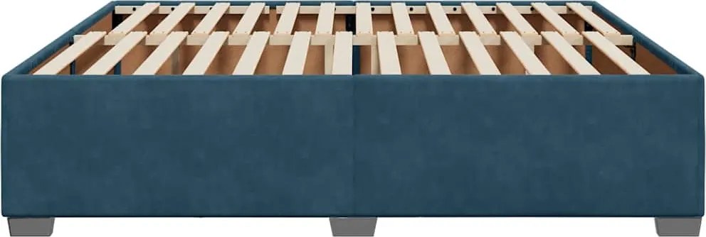 Rám postele modrý 200 x 200 cm samet 3284659