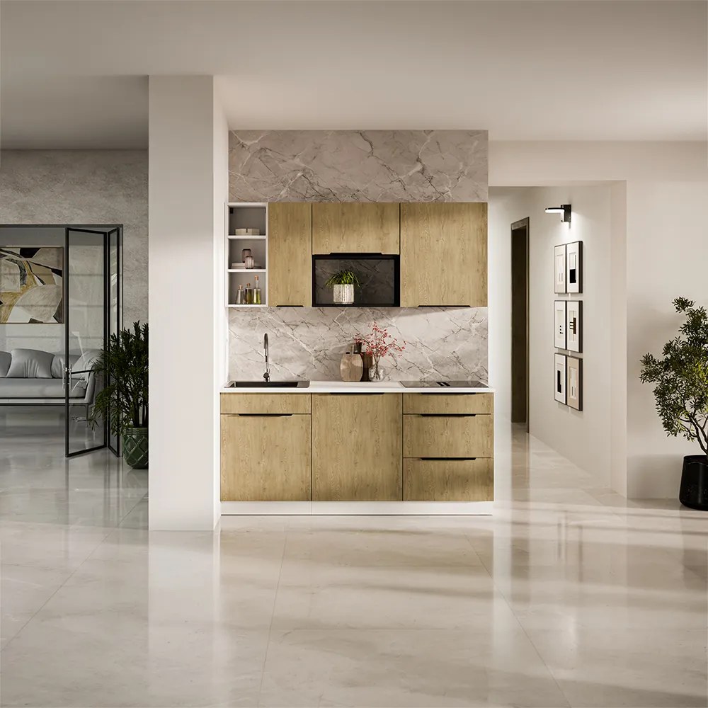 CREMONA bc | horní kuchyňská skříňka 60x60 GN-72 2F (90°) rohová s policemi | 60x60 cm | bílá/cremona