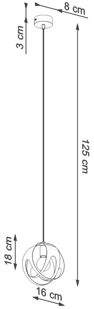 Závěsné svítidlo Tulos 1, 1x bílé kovové stínítko