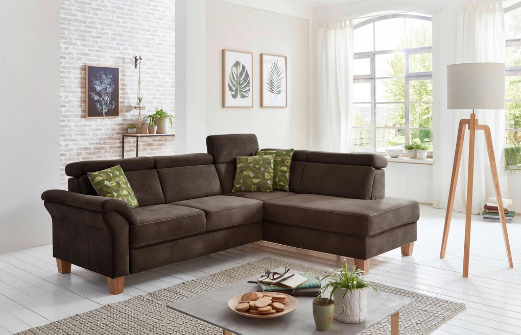 XXXLutz ROHOVÁ SEDAČKA, textil, mokka Sit & More - Sedací soupravy - 000144005215