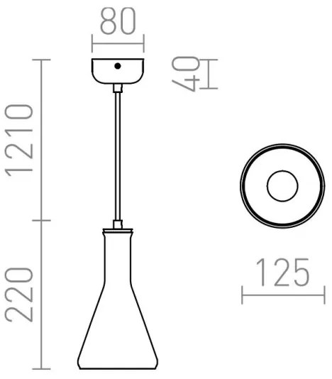 RED - Design Rendl - R12663 - Lustr na lanku PULIRE 1xE14/28W/230V