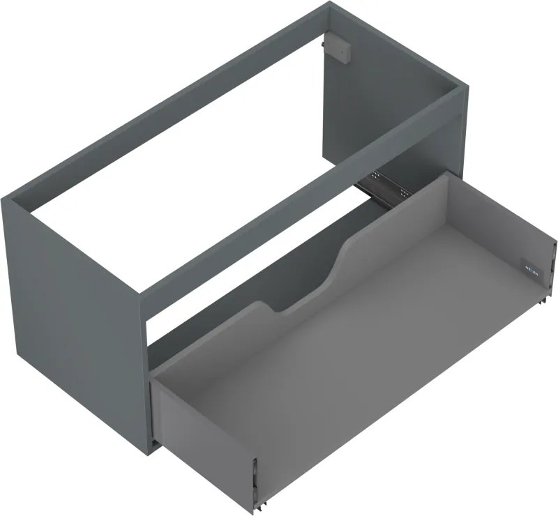 Mexen Box-A, závěsná skříňka 100 cm, 1 zásuvka, grafitová matná, 91AX0-1000-470-1-66