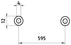 Nimco Držák na ručníky, 61 cm MAYA bílá - MAB 29061-05