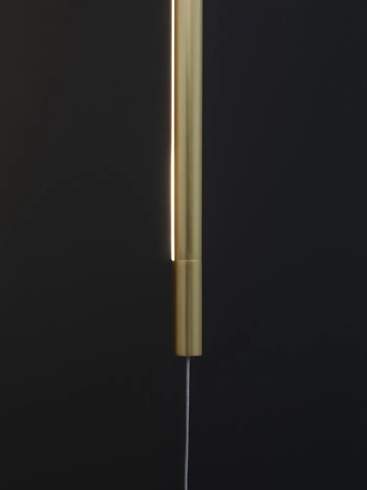 Hliníková LED stojací lampa v mosazné barvě (výška 300 cm) Elettra – Nova Luce