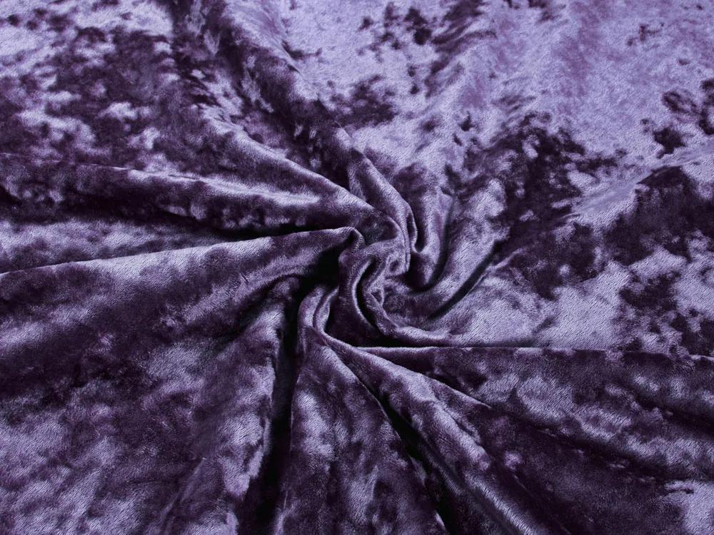 Biante Sametový kulatý ubrus Diana DI-006 Tmavě fialový Ø 110 cm
