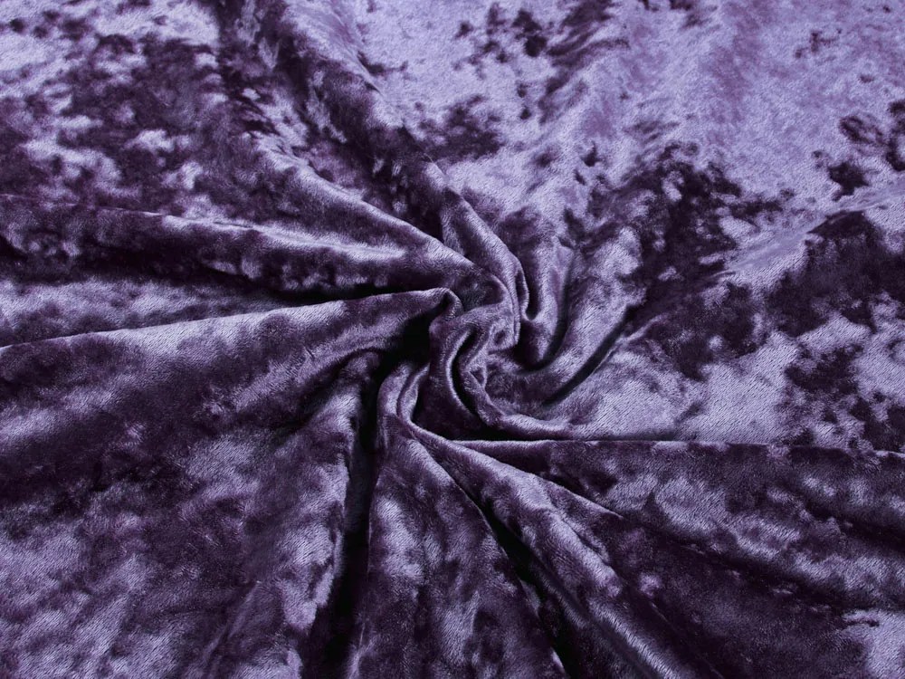 Biante Sametový kulatý ubrus Diana DI-006 Tmavě fialový Ø 140 cm