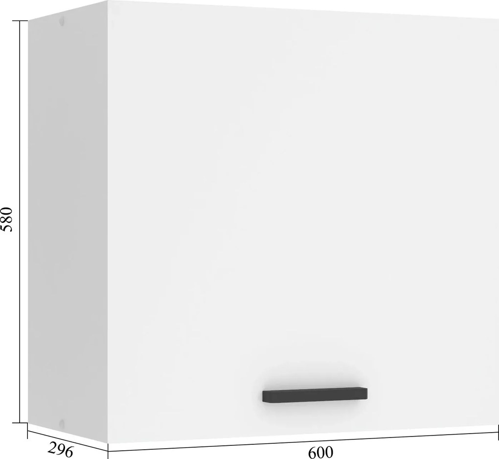 Kuchyňská skříňka Belini Premium Full Version horní 60 cm bílý lesk  INF SG60/0/WT/W/0/B1/PP