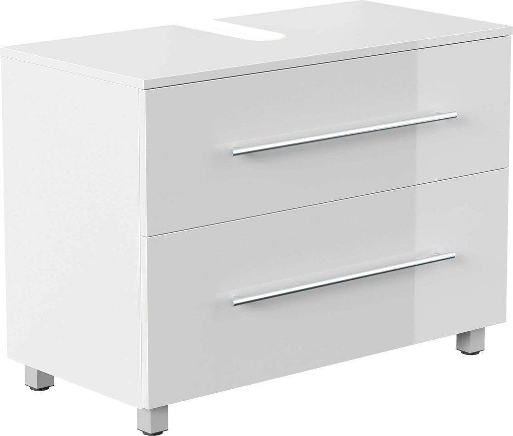 XXXLutz SKŘÍŇKA POD UMYVADLO, vysoce lesklá bílá, vysoce lesklá bílá, 85/63/41,6 cm MID.YOU - Online Only koupelnové skříňky - 00000D000407