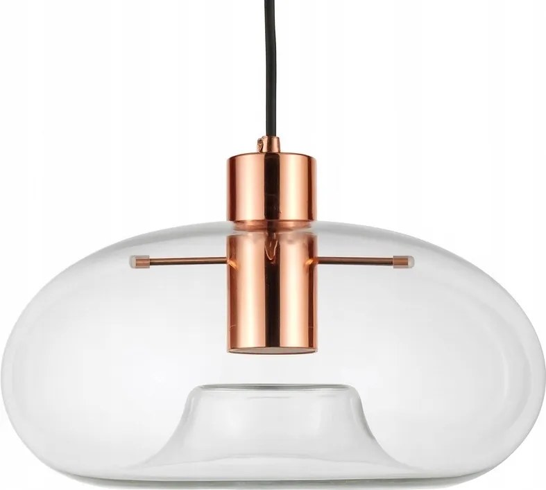Závěsná skleněná lampa Loft Cairo Rose Gold