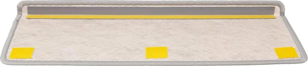 Samolepicí rohože na schody Sisal-Look 30 ks 65x21x4 cm Platina 3365882