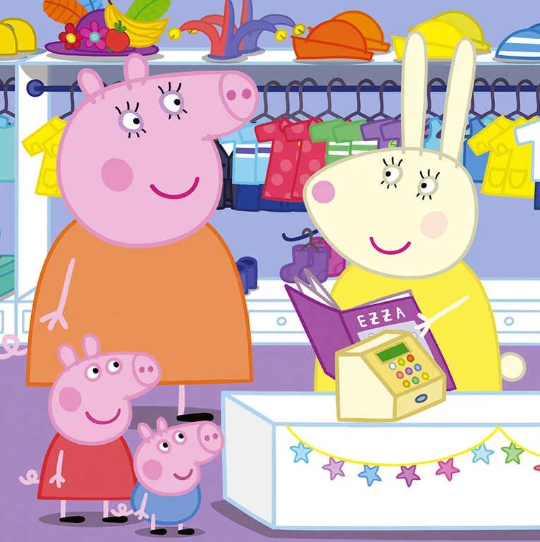 DINO Puzzle 3x55 dílků Peppa Pig Veselé odpoledne 18x18cm skládačka 3v1 dn335301