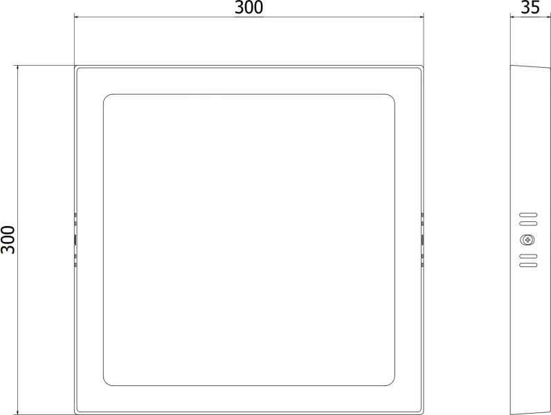 Mexen LDSS, LED stropní svítidlo, rozměr 30 x 30 cm, 24W, studená - 6500K, 2640 lm, bílá - L213-030-2465-20