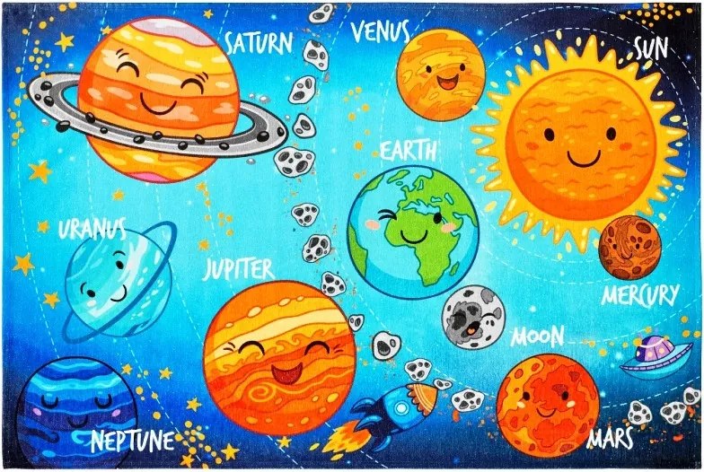 80x120 Dětský kusový koberec Torino kids 230 Solar System