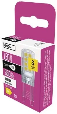 Emos lighting LED žárovka Classic JC / G9 / 2,5 W (32 W) / 350 lm / neutrální bílá 1525736409