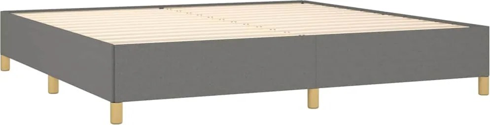 Box spring postel s matrací tmavě šedá 200x200 cm textil 3128630
