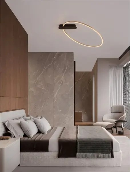 LED stmívatelné zlaté moderní stropní svítidlo Kiklos