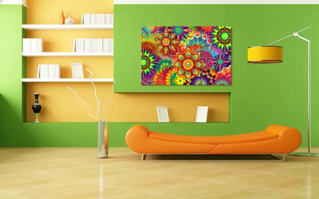 Malvis ® Vícedílný obraz - Hippie mandaly Velikost (šířka x výška): 150x100 cm