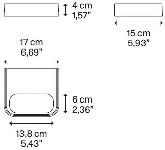 Lodes Shift small, svítidlo pro nepřímé osvětlení, 1x16W LED 2700K TRIAC, matná černá, 17x15cm