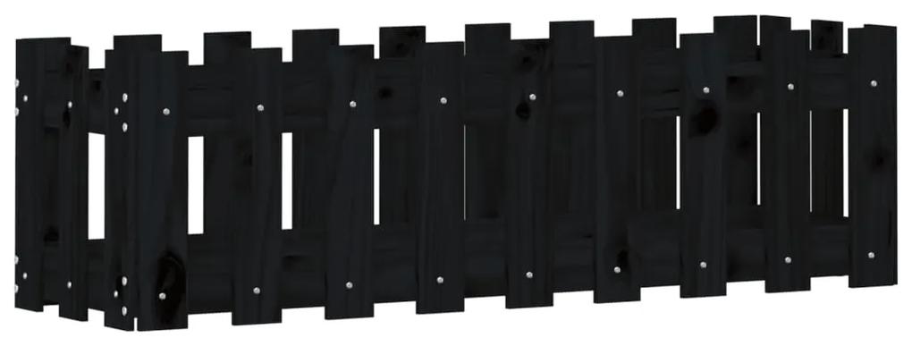 vidaXL Vyvýšený záhon plotový design černý 100x30x30 cm masiv borovice