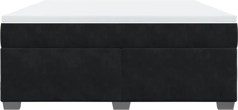 Box spring postel s matrací černá 180x200 cm samet 3285301