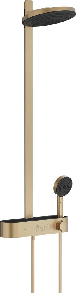Hansgrohe Pulsify S, Showerpipe 260 2jet EcoSmart s termostatem ShowerTablet Select 400, kartáčovaný bronz, HAN-24241140