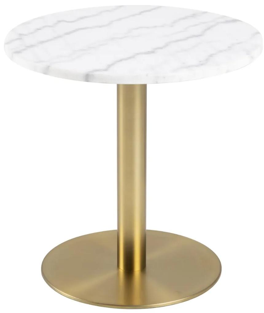Actona Odkládací stolek Corby bílý mramor/zlatý