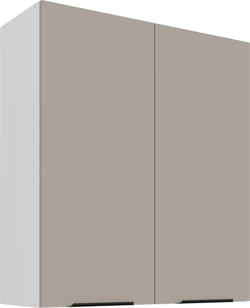 ARIA lb | horní skříňka 80 G-90 2F policová | 80 cm | VYSOKÁ | ANTI FINGERPRINT povrch | bílá/béžová
