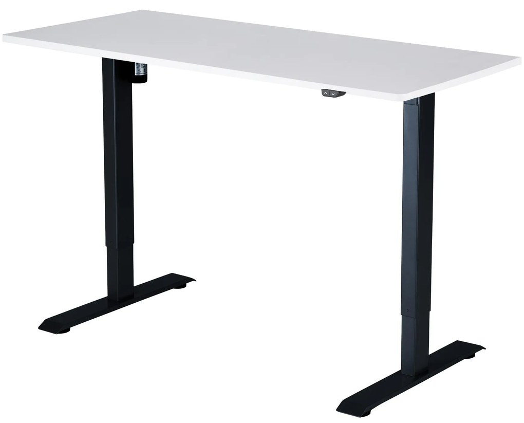 Polohovací stůl Liftor 2segmentové nohy černé,   deska 1380 x 650 x 25 mm bílá