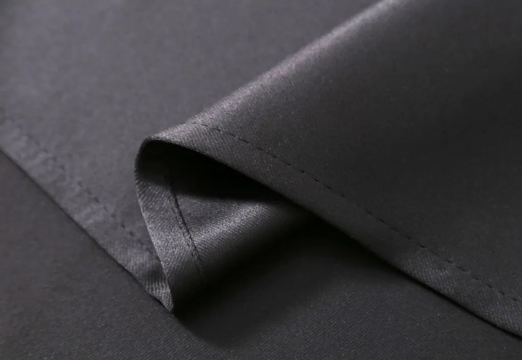 Závěs OXFORD LIGHT 140x250 cm, černý Zavěšení: Řasící páska